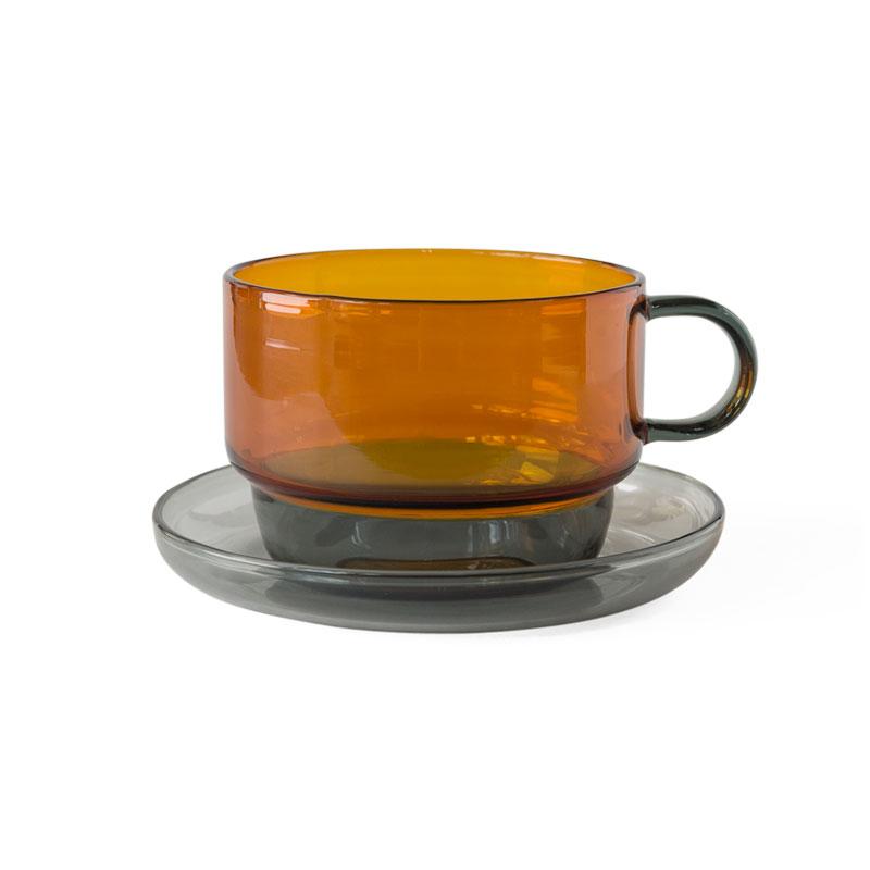 amabro（アマブロ） 耐熱ガラス カップ＆ソーサー TWO TONE STACKING MUG : 食器 生活雑貨 育てる道具 ...