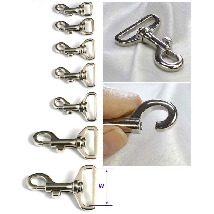メタル ナスカンフック Swivel spring snap hook : Flat ring (W) 40mm : アイ・ラブ・スマート ...