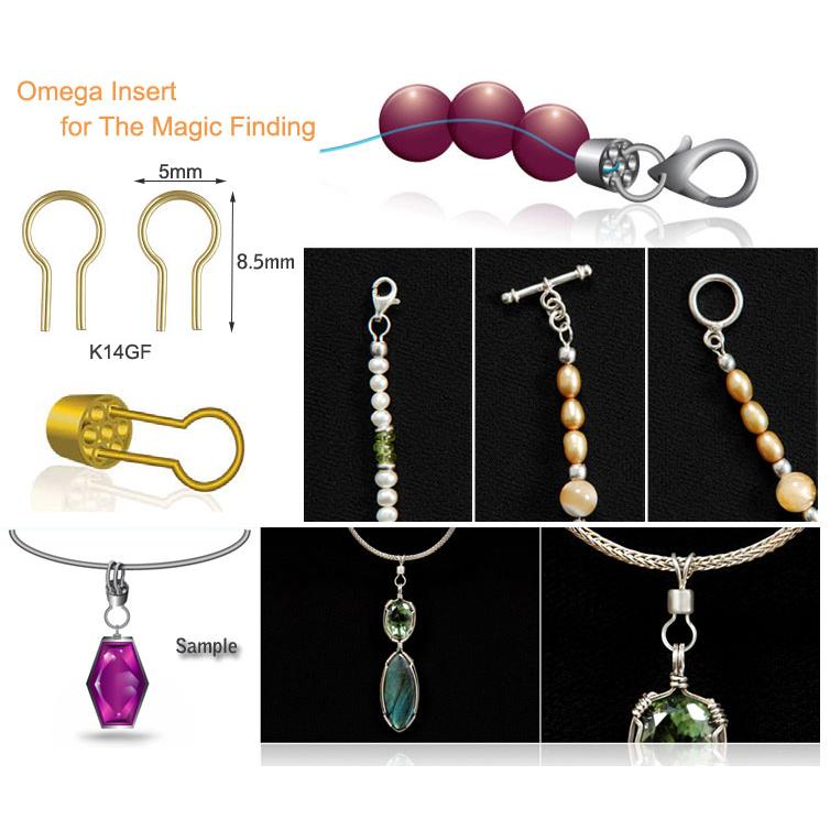 K14 ゴールドフィルド、マジックファインディング用 オメガ（インサート）/1個 : アイ・ラブ・スマート - 通販 - Yahoo!ショッピング