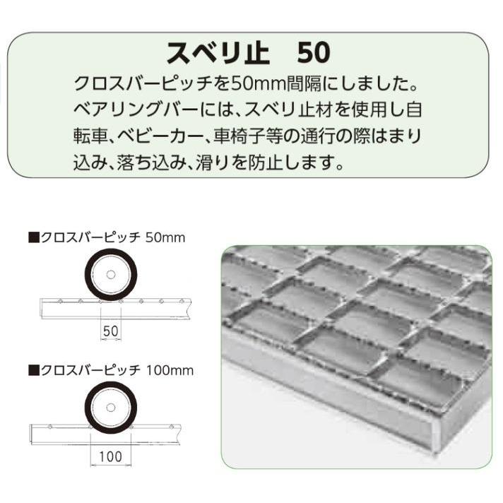 横断溝 側溝 グレーチング 溝幅550mm T14 スベリ止め 普通目 圧接式 溝蓋 ニムラ クロスバーピッチ50 ニムラ バリアフリー ...