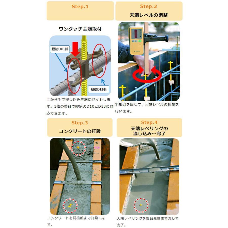 レベルポインター LP-SK13（400コ入）ワンタッチ主筋取付(鉄筋径D13) : イマジネットで!ヤフー店 - 通販 - Yahoo!ショッピング