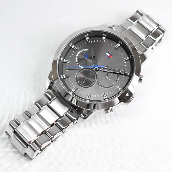 トミーヒルフィガー 腕時計 メンズ 1791794 (15) チャコールグレー ブラック シルバー JAMESON TOMMY ...