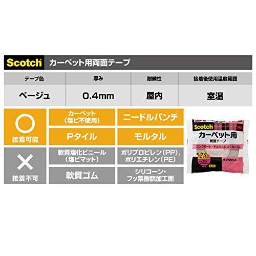 3M スコッチ カーペット用 両面テープ 30mm×15m PCD-30 : imi STORE Yahoo!ショッピング店 - 通販 ...