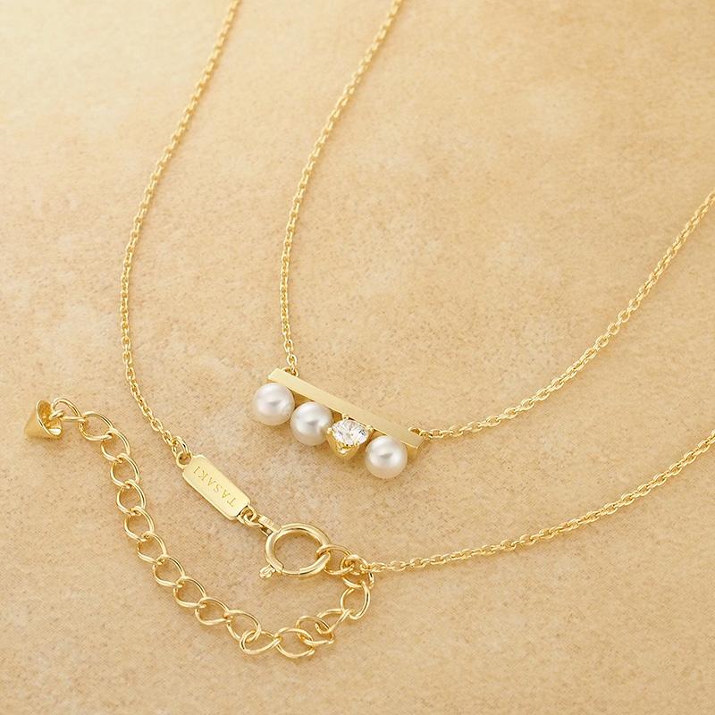 タサキ プチ バランス あこや真珠/3.9mm ダイヤ/0.13ct ソロ ネックレス K18YG P-16743-4-18KYG ケース付 : d1574 : インペリアル - 通販 ...