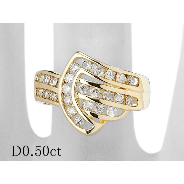 ダイヤモンド/0.50ct デザイン リング K18YG 12号 : g6572 : インペリアル - 通販 - Yahoo!ショッピング