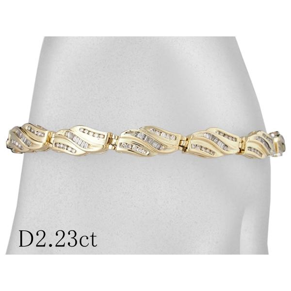 ダイヤモンド/2.23ct デザイン ブレスレット K18YG : インペリアル - 通販 - Yahoo!ショッピング