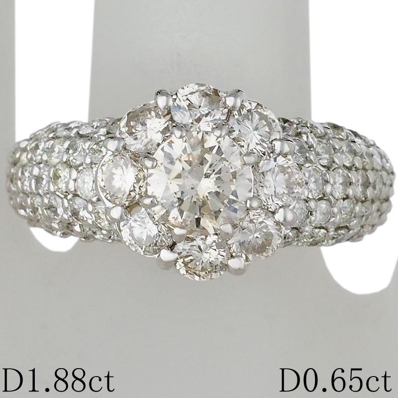 ダイヤモンド/0.65ct ダイヤ/1.88ct デザイン リング Pt900 12号 : h9682 : インペリアル - 通販 - Yahoo!ショッピング