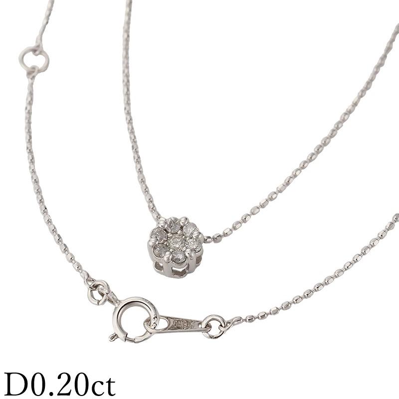 ダイヤモンド/0.20ct ネックレス K18WG : インペリアル - 通販 - Yahoo!ショッピング