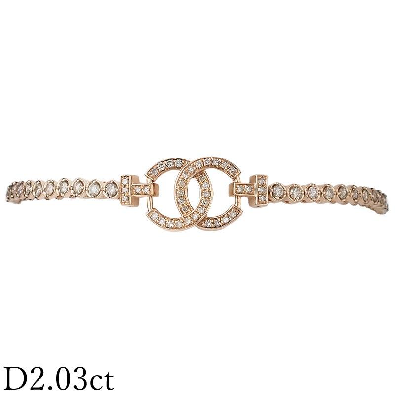 ダイヤモンド/2.03ct デザイン ブレスレット K18PG : i1676 : インペリアル - 通販 - Yahoo!ショッピング