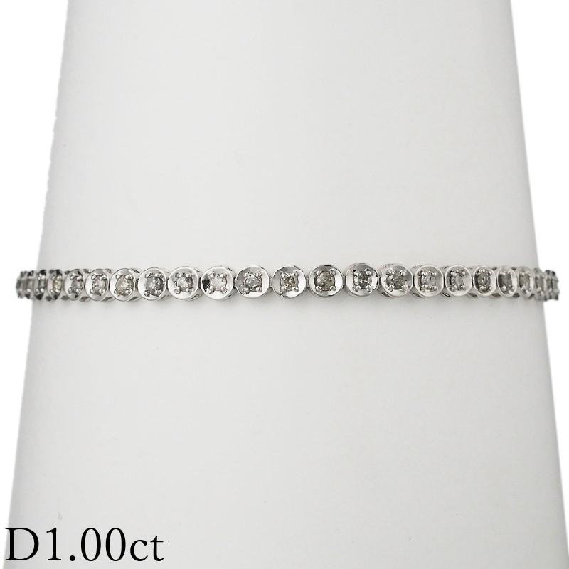 ダイヤモンド/1.00ct テニス ブレスレット K18WG : インペリアル - 通販 - Yahoo!ショッピング