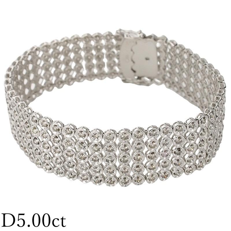 ダイヤモンド/5.00ct ブレスレット K18WG : インペリアル - 通販 - Yahoo!ショッピング