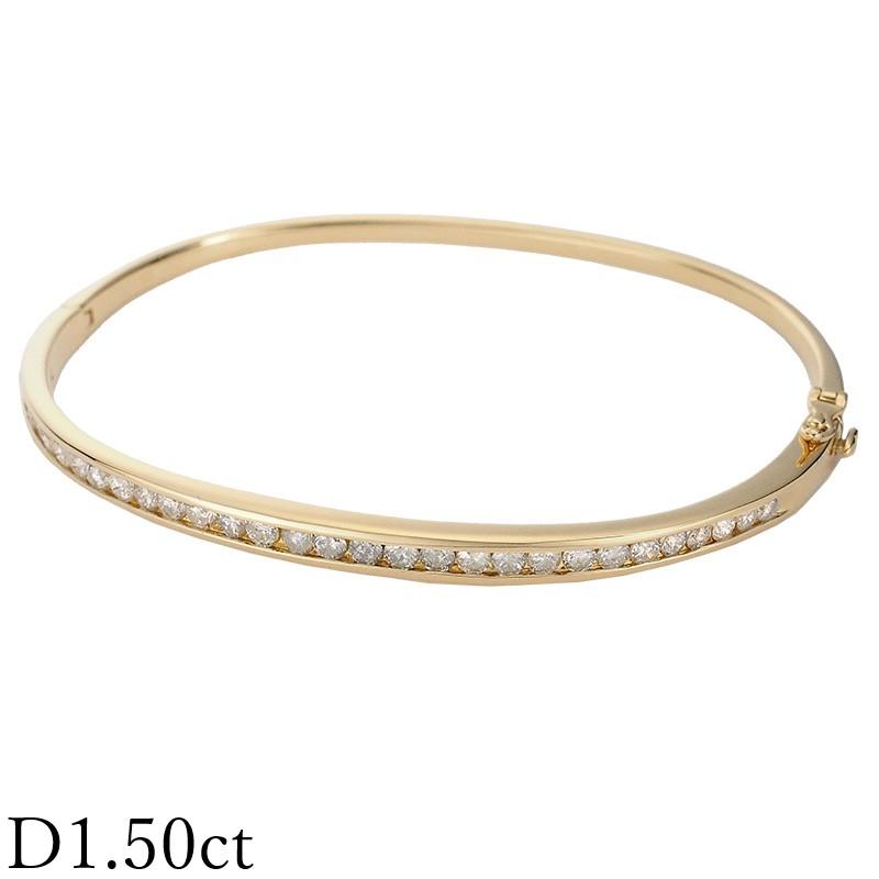ダイヤモンド/1.50ct バングル K18YG : インペリアル - 通販 - Yahoo!ショッピング