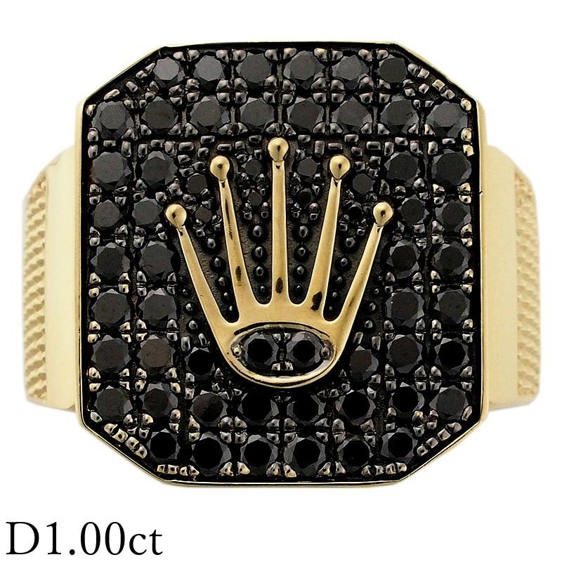 ブラックダイヤ/1.00ct リング K18YG 13号 : インペリアル - 通販 - Yahoo!ショッピング