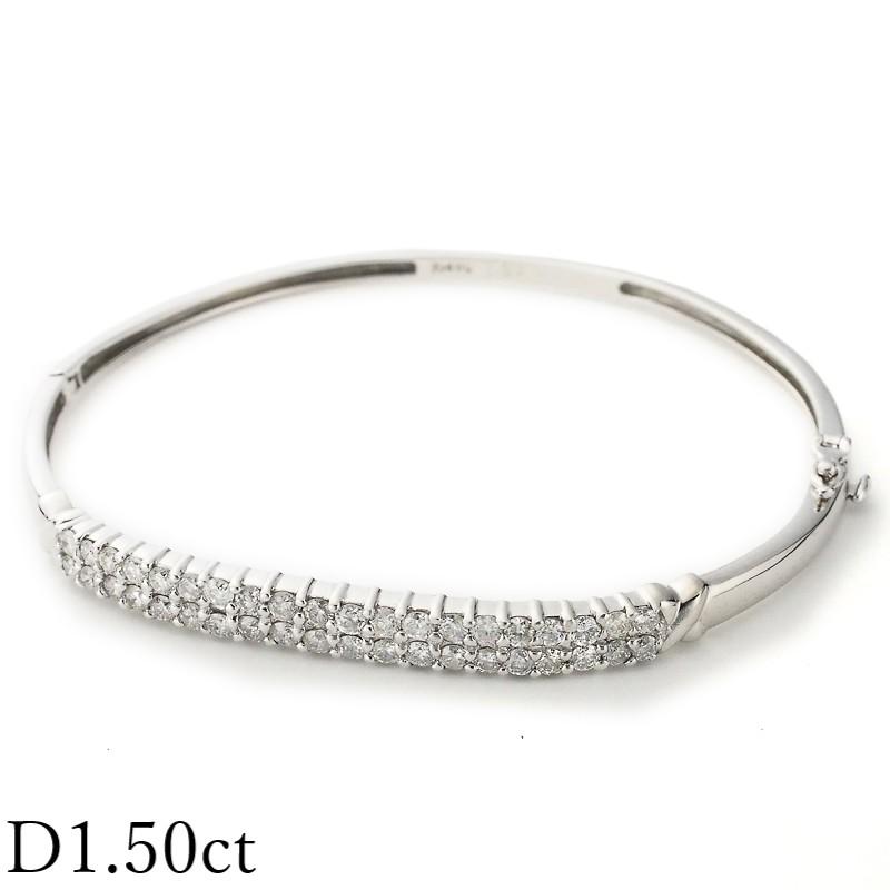 ダイヤモンド/1.50ct バングル K14WG : インペリアル - 通販 - Yahoo!ショッピング