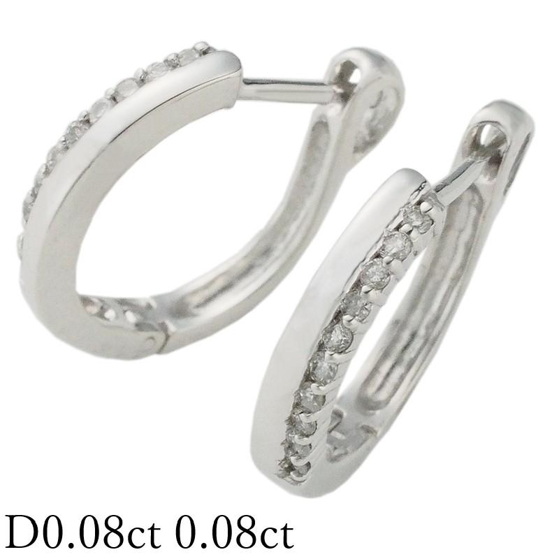ダイヤモンド/0.08ct 0.08ct 中折れ式 ピアス K18WG : インペリアル - 通販 - Yahoo!ショッピング