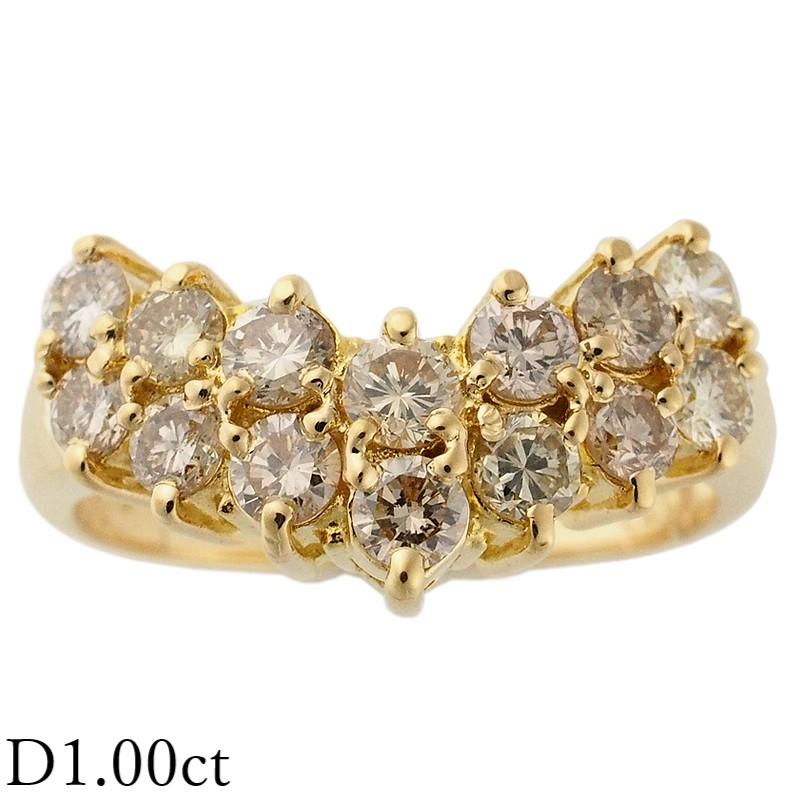 ダイヤモンド/1.00ct Vデザイン リング K18YG 13.5号 : インペリアル - 通販 - Yahoo!ショッピング