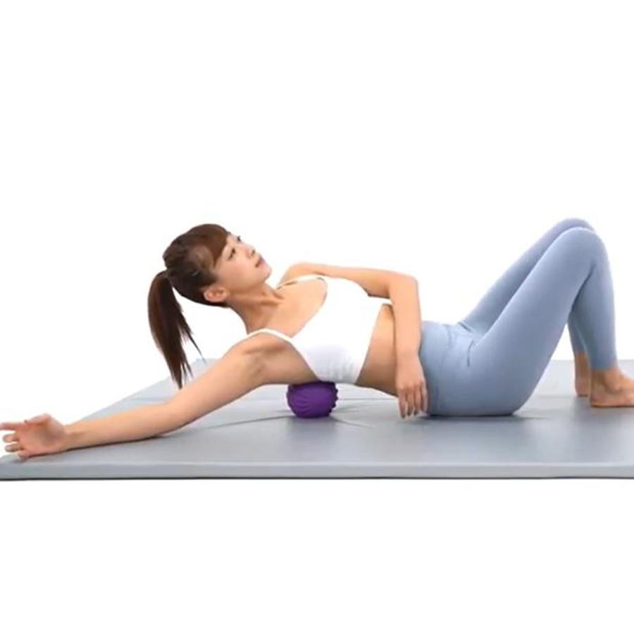 筋膜リリース むくみ 解消 ほぐし 公式 スパイラルボール レギュラー（パープル Purple） IMPHY 筋膜 背中 肩こり 腰痛 肩甲骨 ...