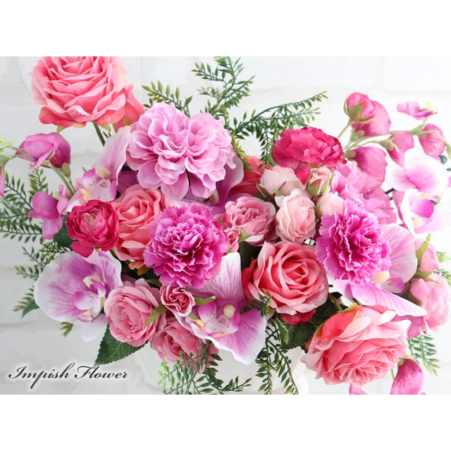 造花 インテリア 胡蝶蘭 フラワーアレンジメント アーティフィシャルフラワー 高級 おしゃれ アレンジメント 豪華 B-483 :B-483 ...