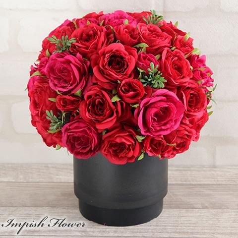 赤 造花 インテリア 卓上 フラワーアレンジメント アーティフィシャルフラワー 高級 アレンジメント 豪華 M-492 : IMPISH from NaoColour - 通販 - Yahoo ...