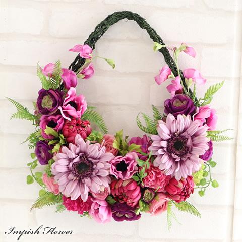 リース 造花 壁掛け 玄関 インテリア 高級造花 豪華 おしゃれ W-930 : IMPISH from NaoColour - 通販 - Yahoo!ショッピング