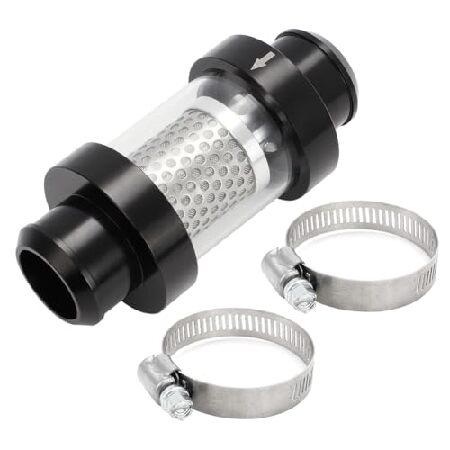 WIKIBB 1-1/5.1 cm ユニバーサルフィルター インラインヒーターコア クーラントフィルターと検査システム ステンレススチール ...