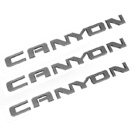 キャニオンエンブレム サイドドア リアテールゲート 3Dバッジ キャニオンデナリ 22900425対応 (ブラック) 3個パック 並行輸入品 ...