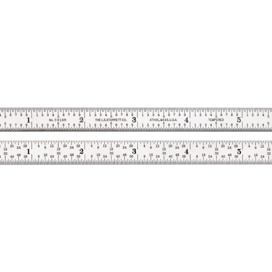【並行輸入品】Starrett C316R 6 Inch Steel Rule with Graduations by Starr ...