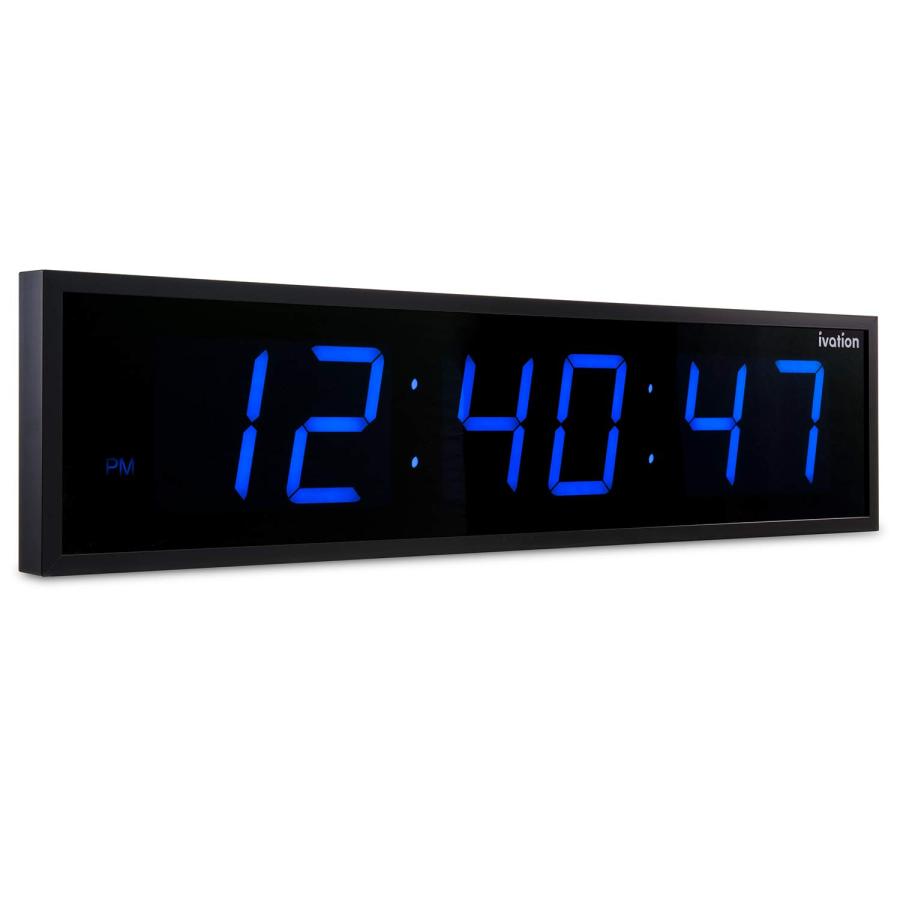 DBTech Huge 36 Inch Oversized Digital Blue LED Clock 並行輸入品 : Import ...