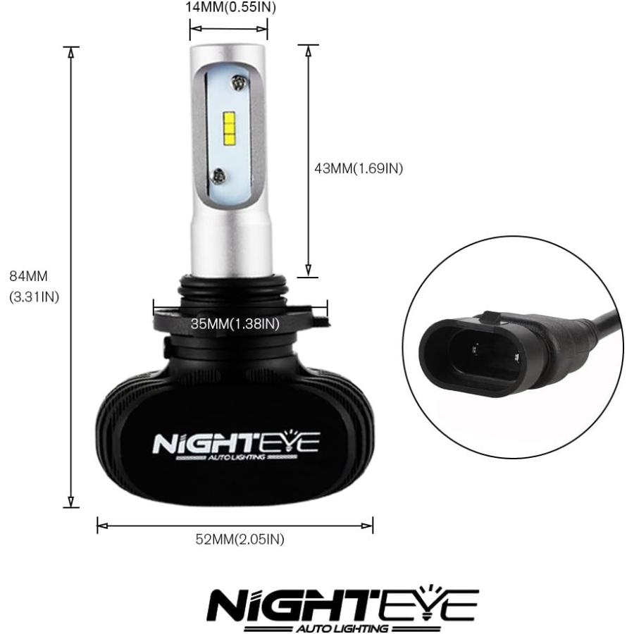 Auto LED 9006 Headlight Bulbs NOVSIGHT 9006 HB4 50W 8000LM 6500K 並行輸入 : hfayb075fwn4d2k : Import ...