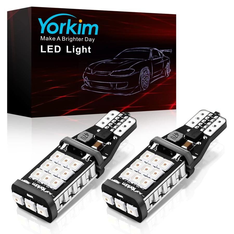 【並行輸入品】Yorkim 912 921 LED Backup Light Bulbs Red, High Power 2835 21 SM ...