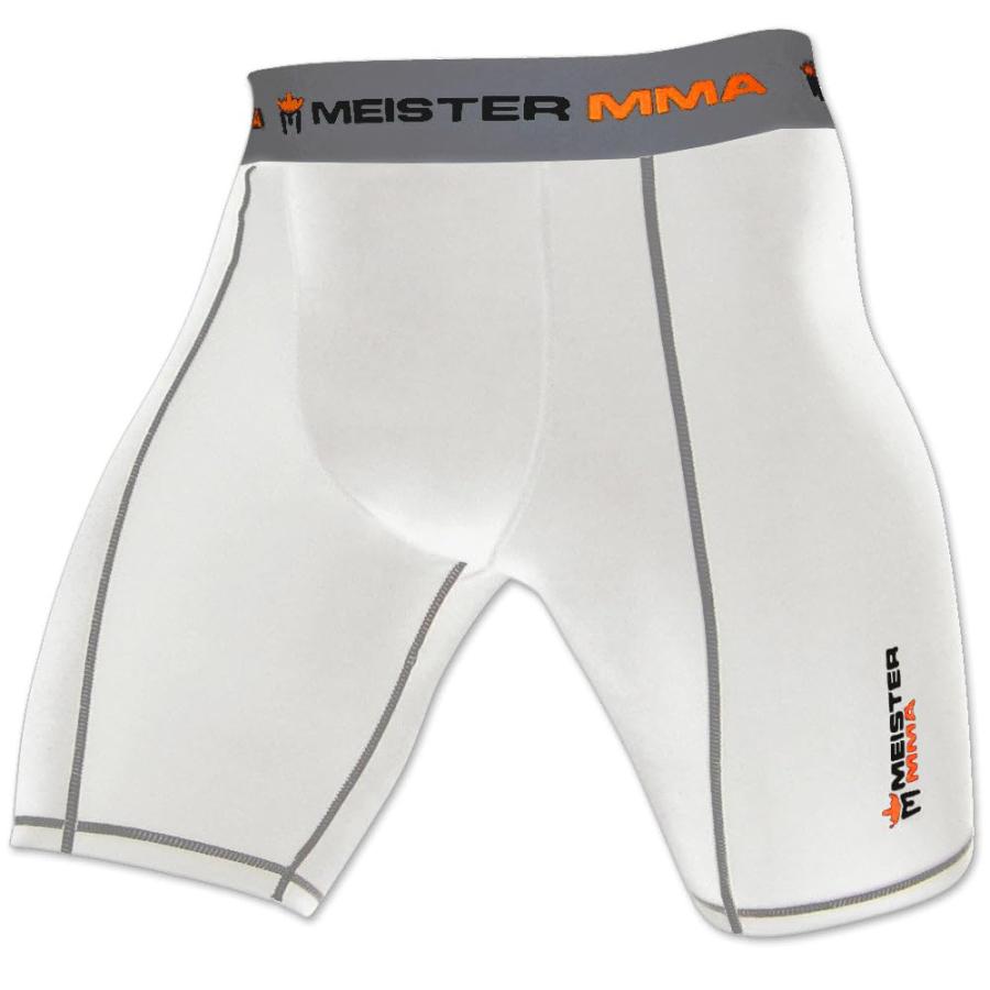 【並行輸入品】Meister MMA Compression Rush Fight Shorts w/Cup Pocket White ...