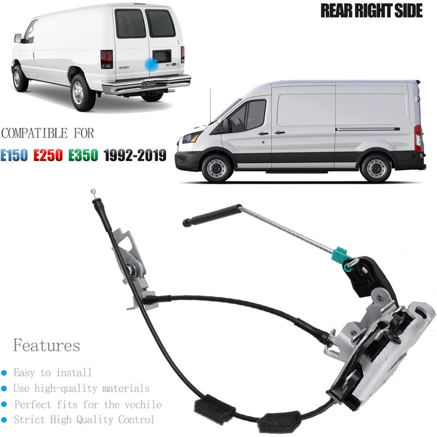 Unikpas リア右ドアラッチケーブル&ロッド 92-14 フォードE150 E250 E350/OE-AC2Z15431A02Aに対応 並行輸入品 : hfayb08y59frygk ...