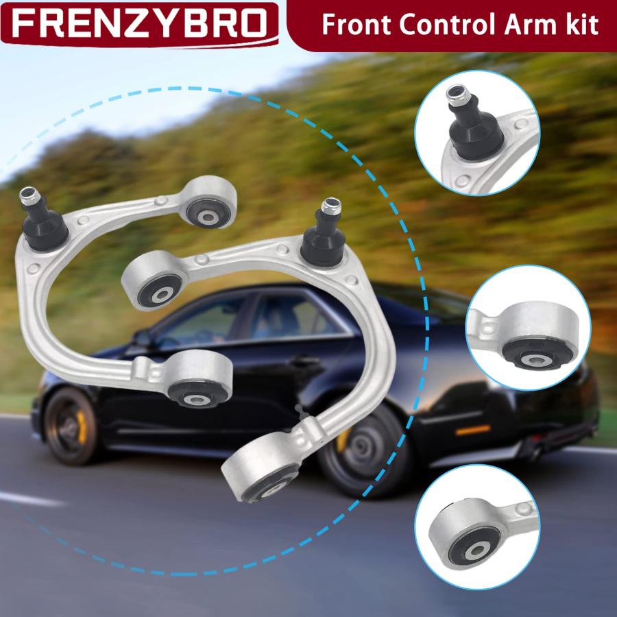 【並行輸入品】Frenzybro 4個 フロントアッパーロワーコントロールアーム ボールジョイントブッシング付き アセンブリ 20804093 ...