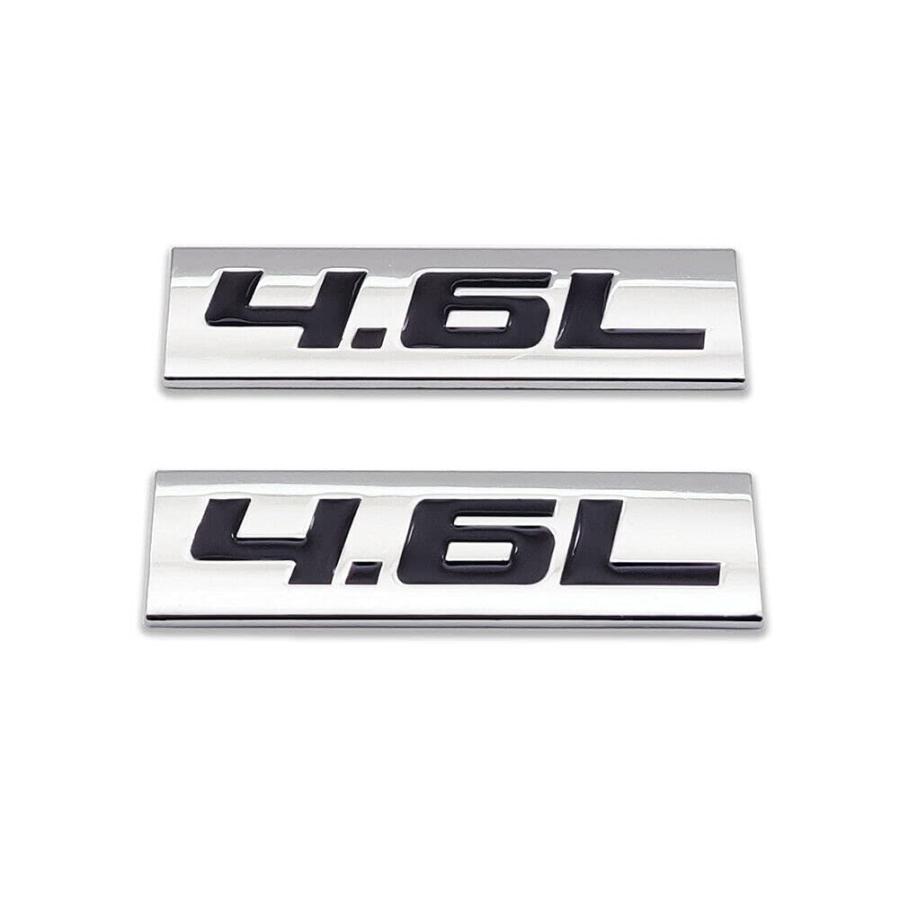 【並行輸入品】Chrome/Black Metal 4.6L Engine Race Motor SWAP Emblem Badge for ...