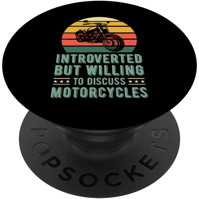 【並行輸入品】Introverted But Willing To Discuss Motorcycles PopSockets Swappab 並行 : Import tabaido ...