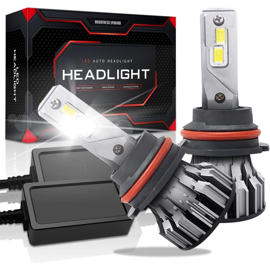 LIMEGA 9007/HB5 LED電球 デュアルハイ/ロー電球 500%輝度 9007 LEDヘッドライト電球 変換キット 6 並行輸入 ...