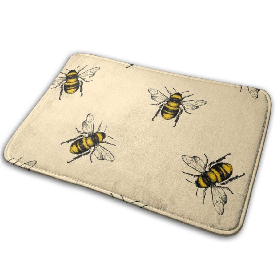 Honey Bee Memory Foam Bath Mat Bathroom Rug Carpet Floor Wel 並行輸入品 ...