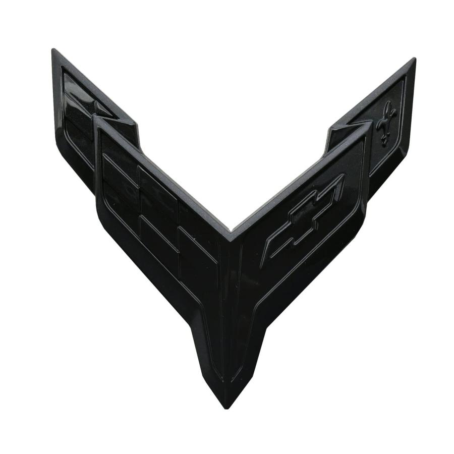 【並行輸入品】フロントバンパーエンブレム カーボンフラッシュバッジ 交換用 2020年以降 シボレー C8 コルベット GM 84657780 ...