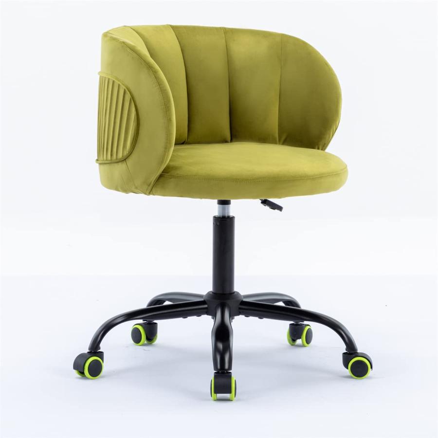 TRIPLE TREE Home Office Chair, Velvet Swivel Desk Chair with Bac 並行輸入品 ...