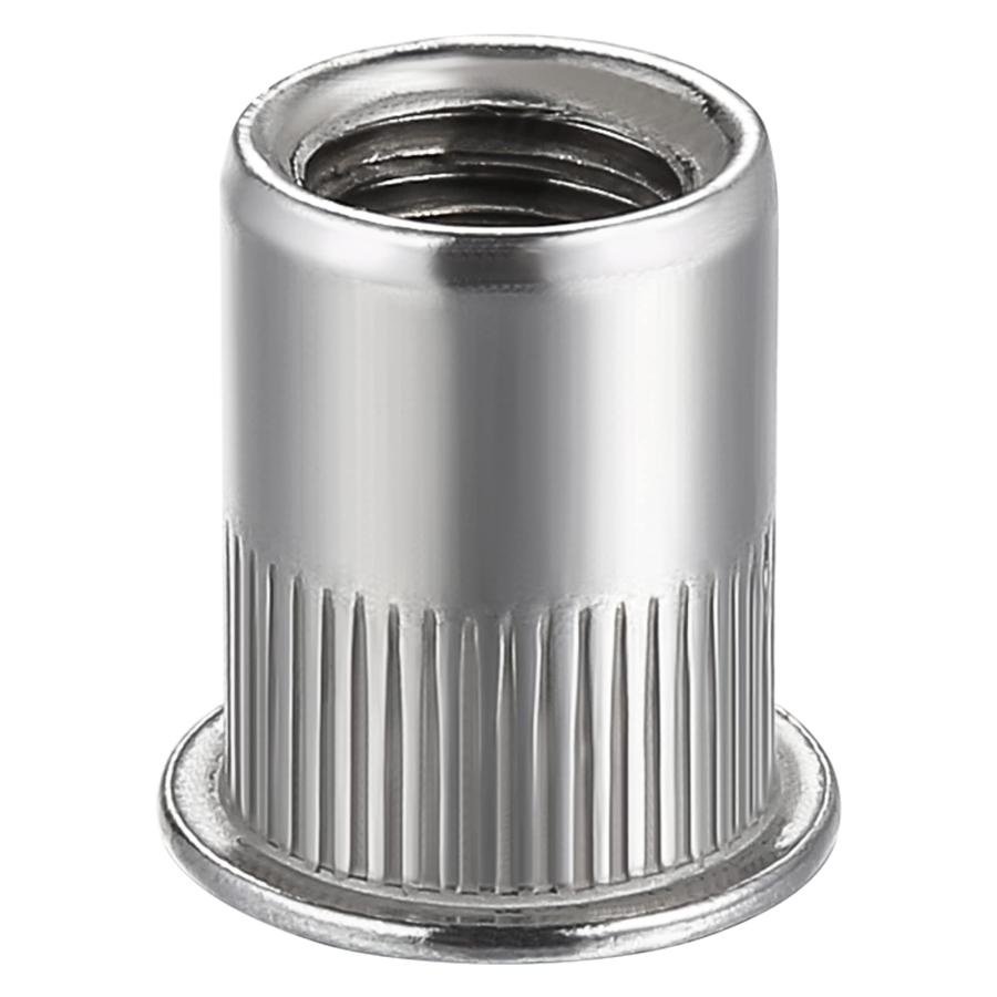 【並行輸入品】Wencil on リベットナット 1/4インチ 20UNC 100個 ステンレススチール 304仕上げ フラットヘッド ...