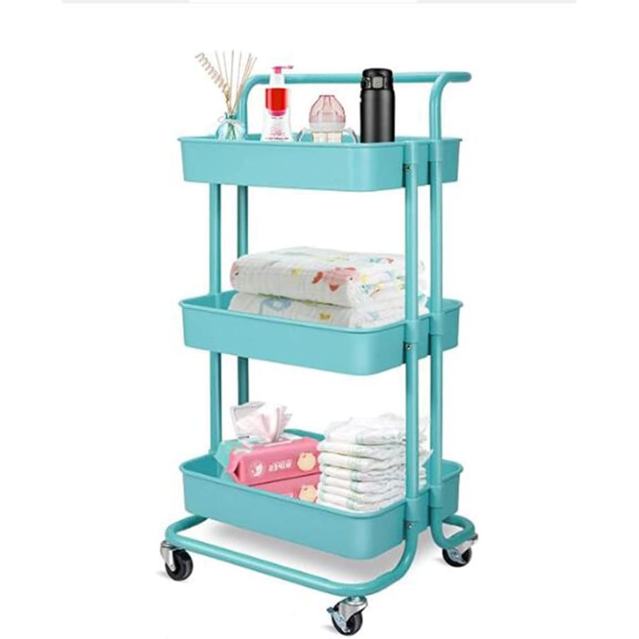 ATAAY Rolling Utility Cart Rack with Cart with 2 Locking Wheels 並行輸入 ...