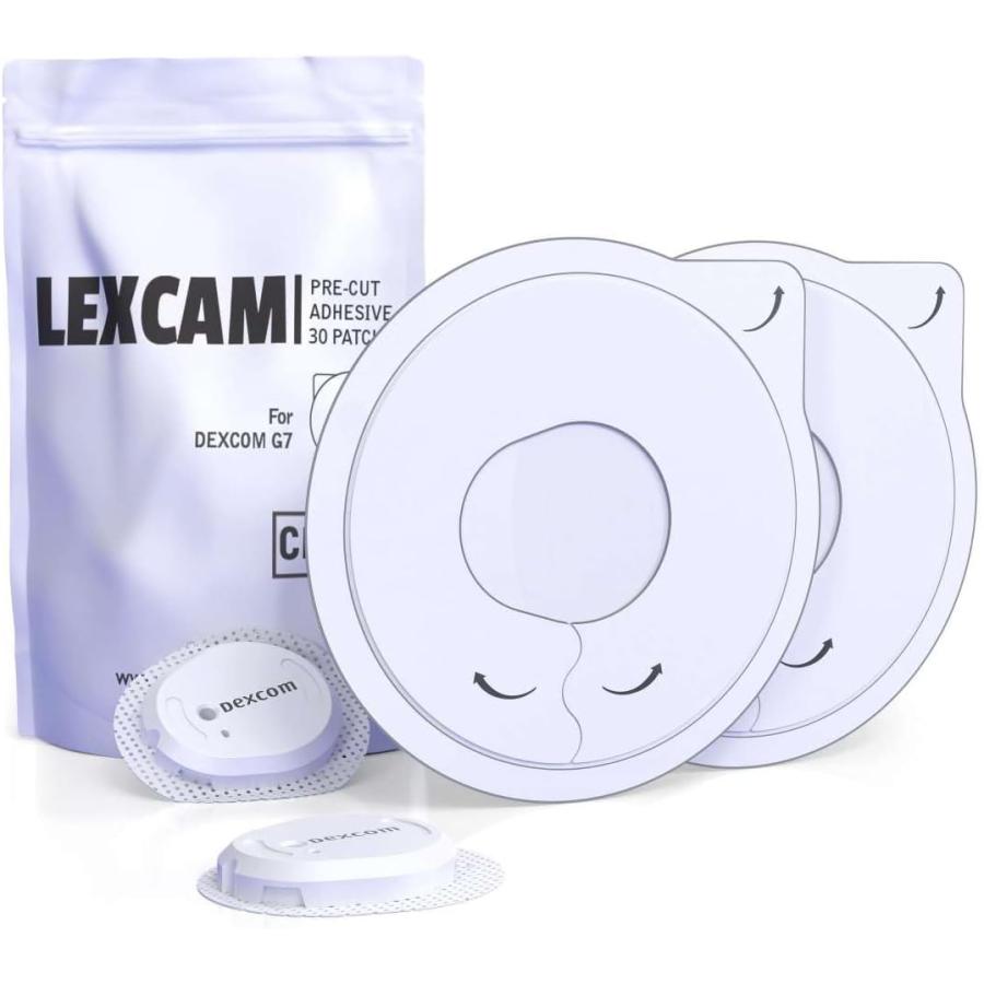 Lexcam Adhesive Patches Pre-Cut for Dexcom G7 Pack of 30 Wate 並行輸入 ...