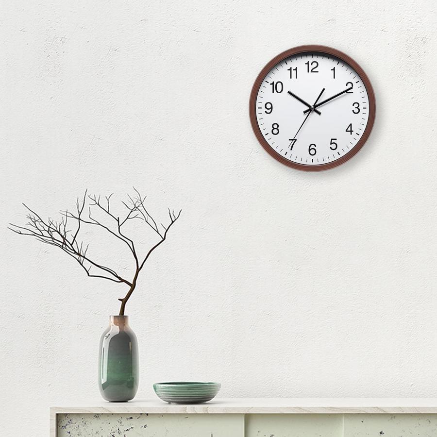 【並行輸入品】MOVEBEST 10インチ 壁掛け時計 サイレント カチカチカチ音を立てない壁掛け時計 大きな数字 読みやすい壁掛け時計 クラ ...