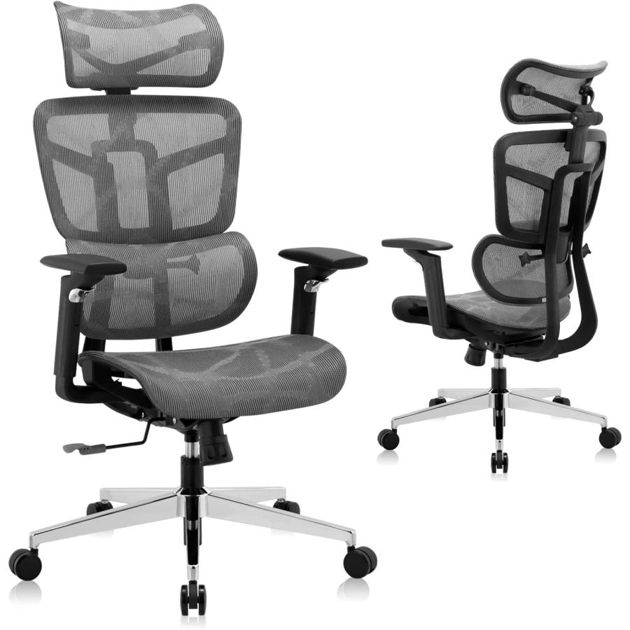 【並行輸入品】Ergonomic Office Chair, High Back Mesh Chair with Adjustable Hea ...