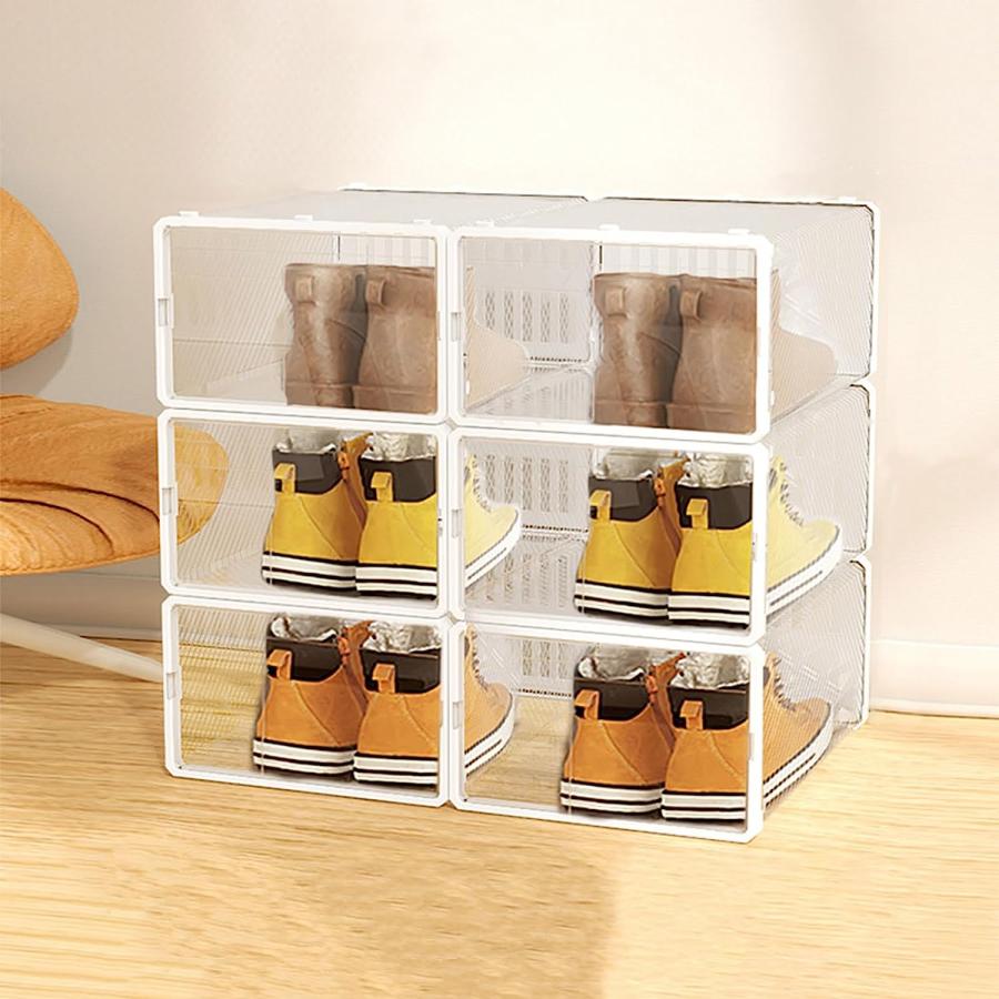Transparent Shoe Box Portable Stacking Boxes Front Open : Import ...