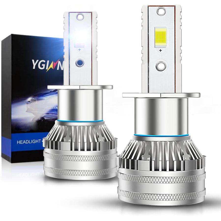 ブランド登録なし YGINNO H1 LEDヘッドライト電球 2023年アップグレード 120W 20000ルーメン 600%明るさ ...