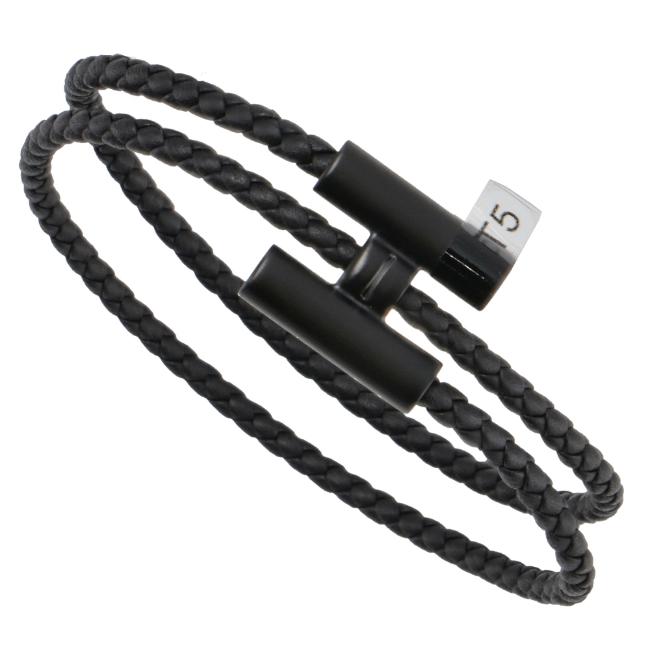 HERMES 【並行輸入品】 エルメス/HERMES ブレスレット メンズ TOURNIS SO BLACK SWIFT CALFSKIN ...