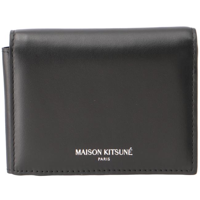MAISON KITSUNE 【SALE】メゾンキツネ/MAISON 財布 メンズ FOX HEAD TRIFOLD WALLET 三つ折り財布 BLACK MM05345LC0043 ...