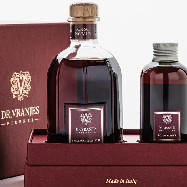 【並行輸入品】 DR. VRANJES ルームフレグランス 250ml+リフィル150ml ギフトセット ロッソノービレ(ROSSO NOBILE) ディフューザー REFILL03-0001 ...