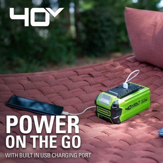 Greenworks 40V 2.0Ah USB Lithium-Ion Battery (Genuine Battery) : 輸入DIY・工具通販専門店 - 通販 - Yahoo!ショッピング